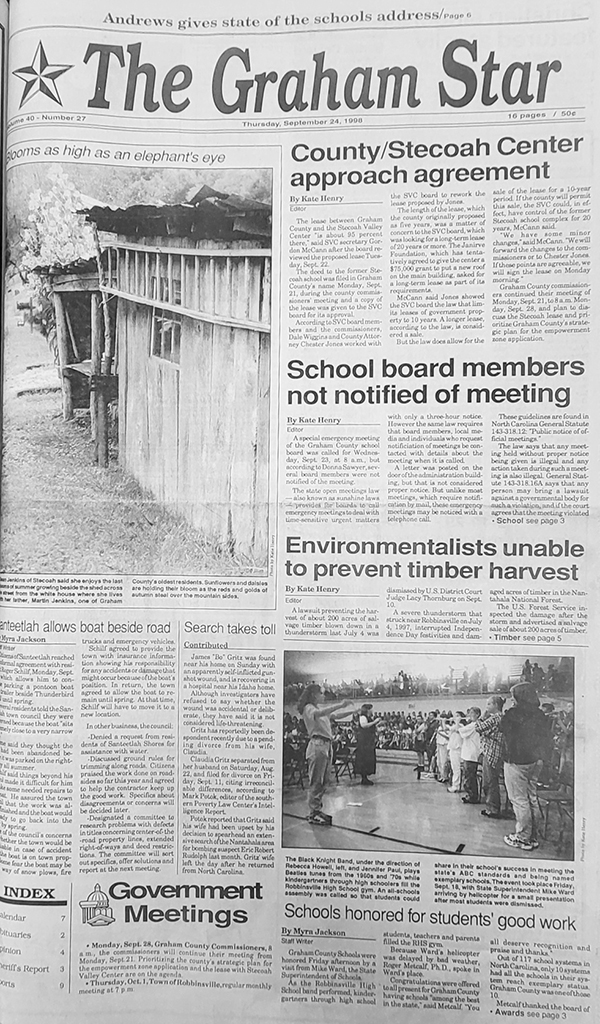 This Week in Local History: Sept. 28, 2023 | The Graham Star ...
