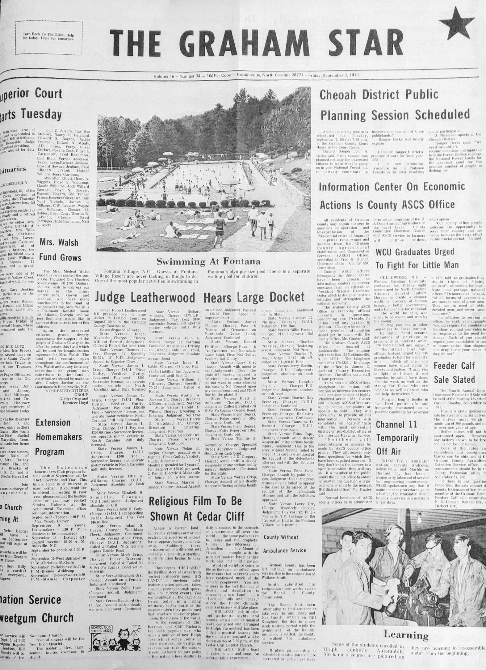 This Week in Local History: Sept. 2, 2021 | The Graham Star ...